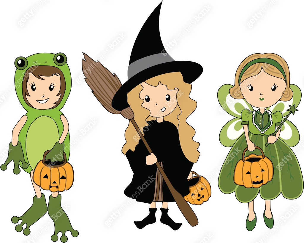 Girls In Halloween Costumes 이미지 147526367 일러스트 무료 일러스트 게티이미지뱅크