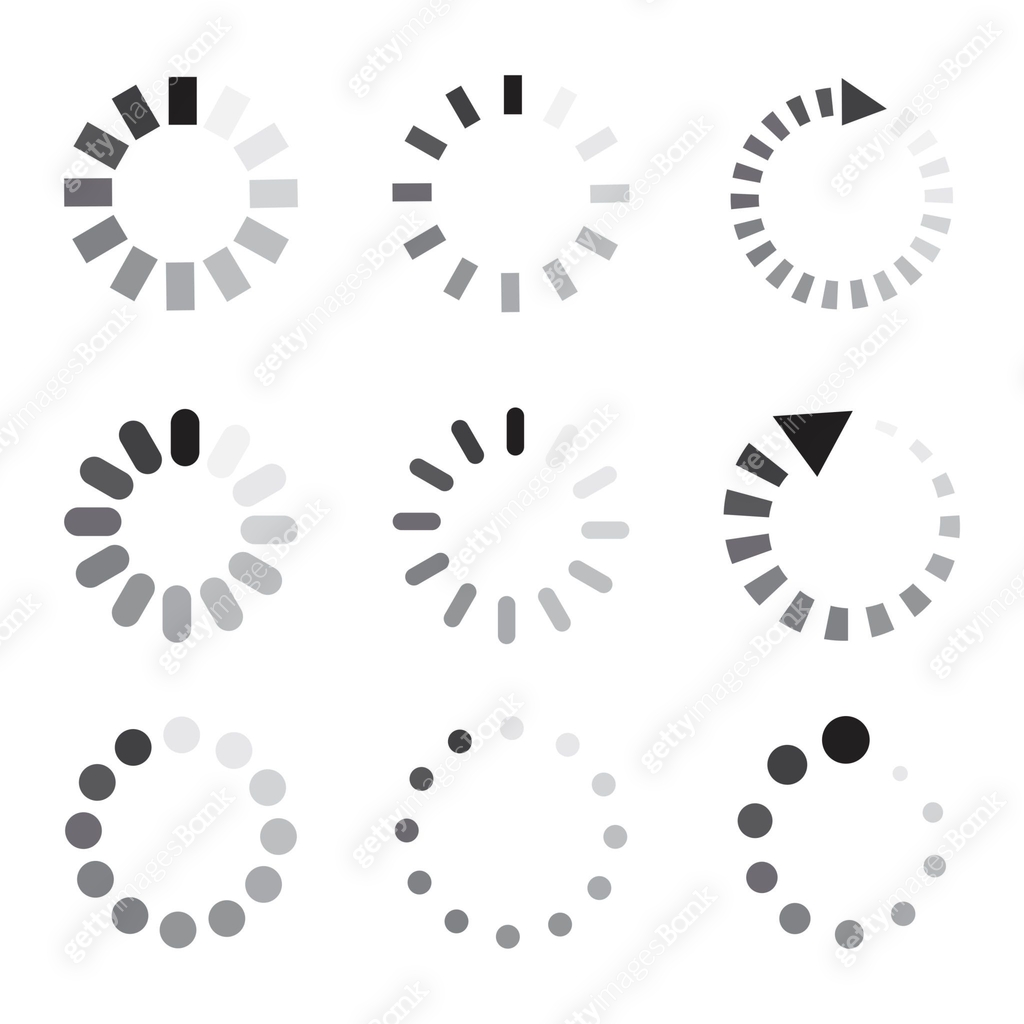 Loading icons. Set of progress bar indicators. Waiting symbol. Stock ... Loading icons. Set of progress bar indicators. Waiting symbol. Stock ...