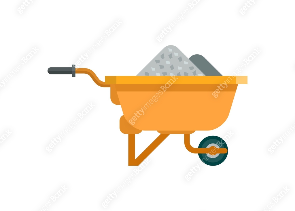 Trolley contains material building. Simple flat illustration 이미지 ... Trolley contains material building. Simple flat illustration 이미지 ...
