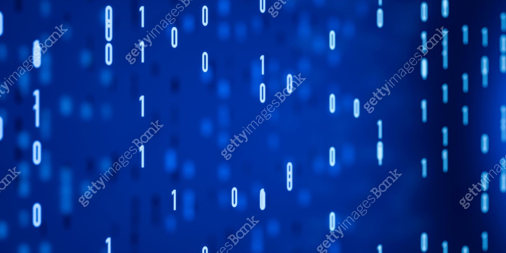 Close-up floating binary code, big data, bit and byte, abstract digital ... Close-up floating binary code, big data, bit and byte, abstract digital ...