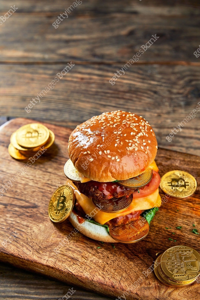 햄버거 버거 서양음식 패스트푸드 테이크아웃 군것질 Food And Drink 컨셉심볼 심볼 비트코인 화폐