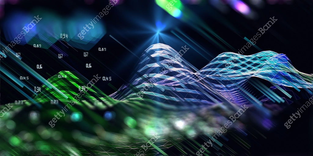 Abstract Visualization Wave Algorithm Analyze Data With Defocus Blurred