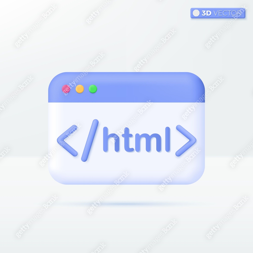Web Page Development Icon Symbols Coding Language Programming Software Concept 3d Vector