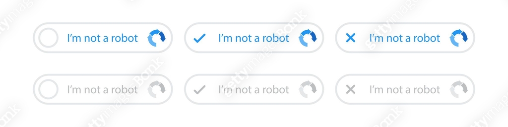 Recaptcha Icons Set Confirmed And Rejected Recaptcha Icon Im Not A Robot Button Captcha Im